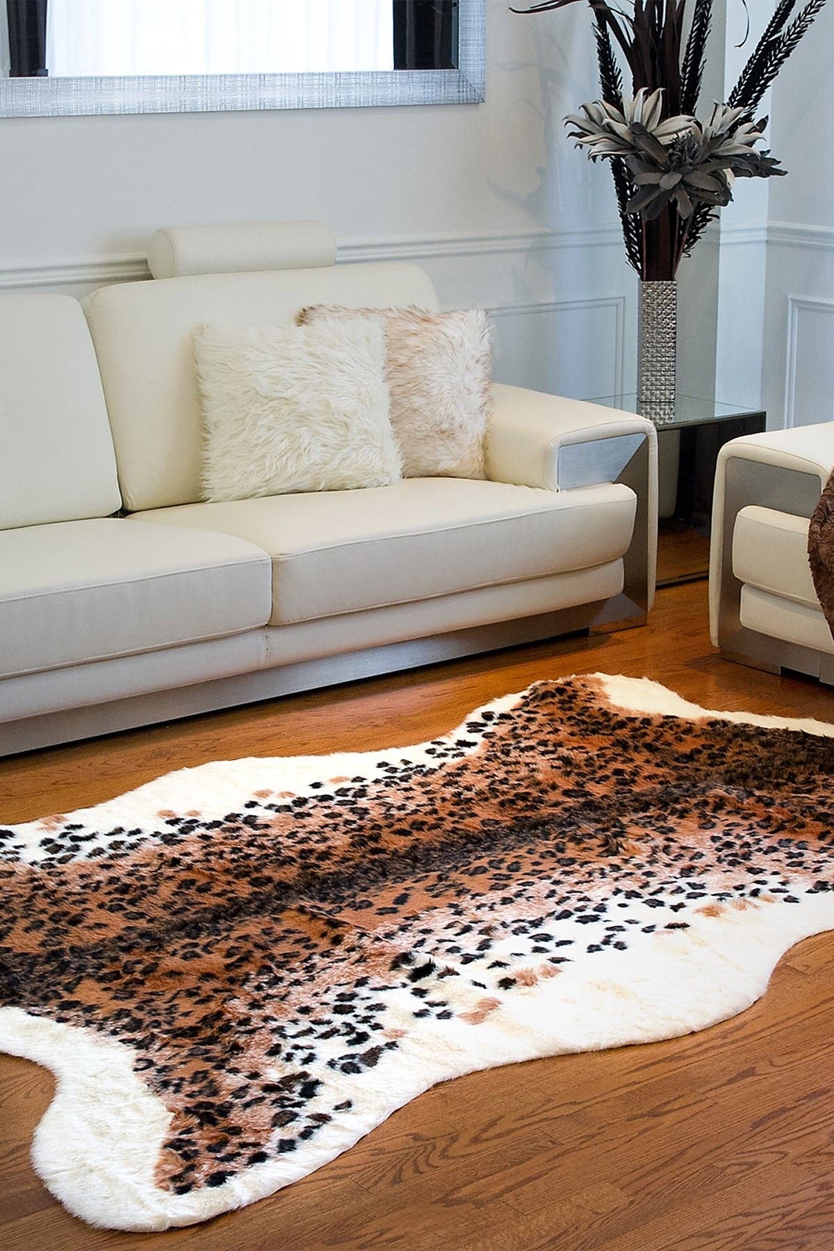 LUXE Faux Hide Area Rug/Throw - El Paso Leopard | Nordstromrack