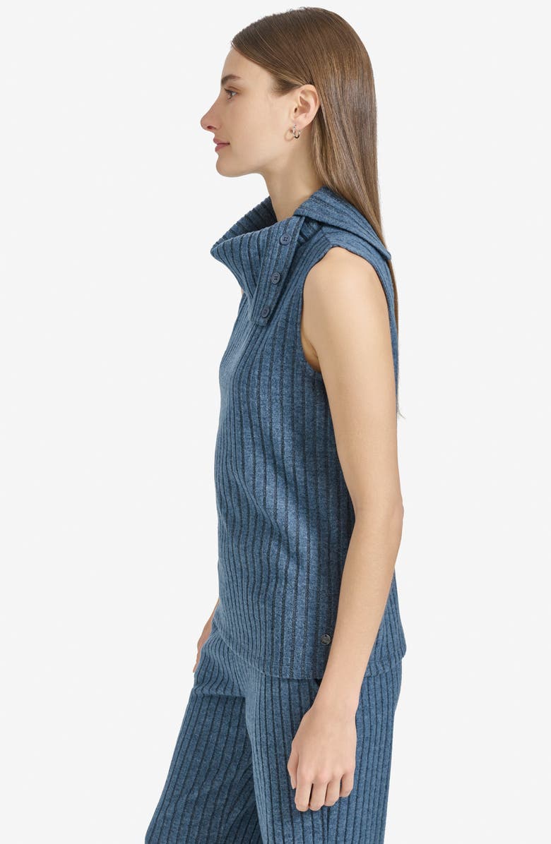 Andrew Marc Sport Ribbed Hacci Sleeveless Turtleneck Top | Nordstromrack