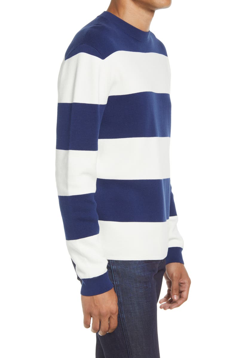 BOSS Nasato Stripe Crewneck Sweater | Nordstromrack