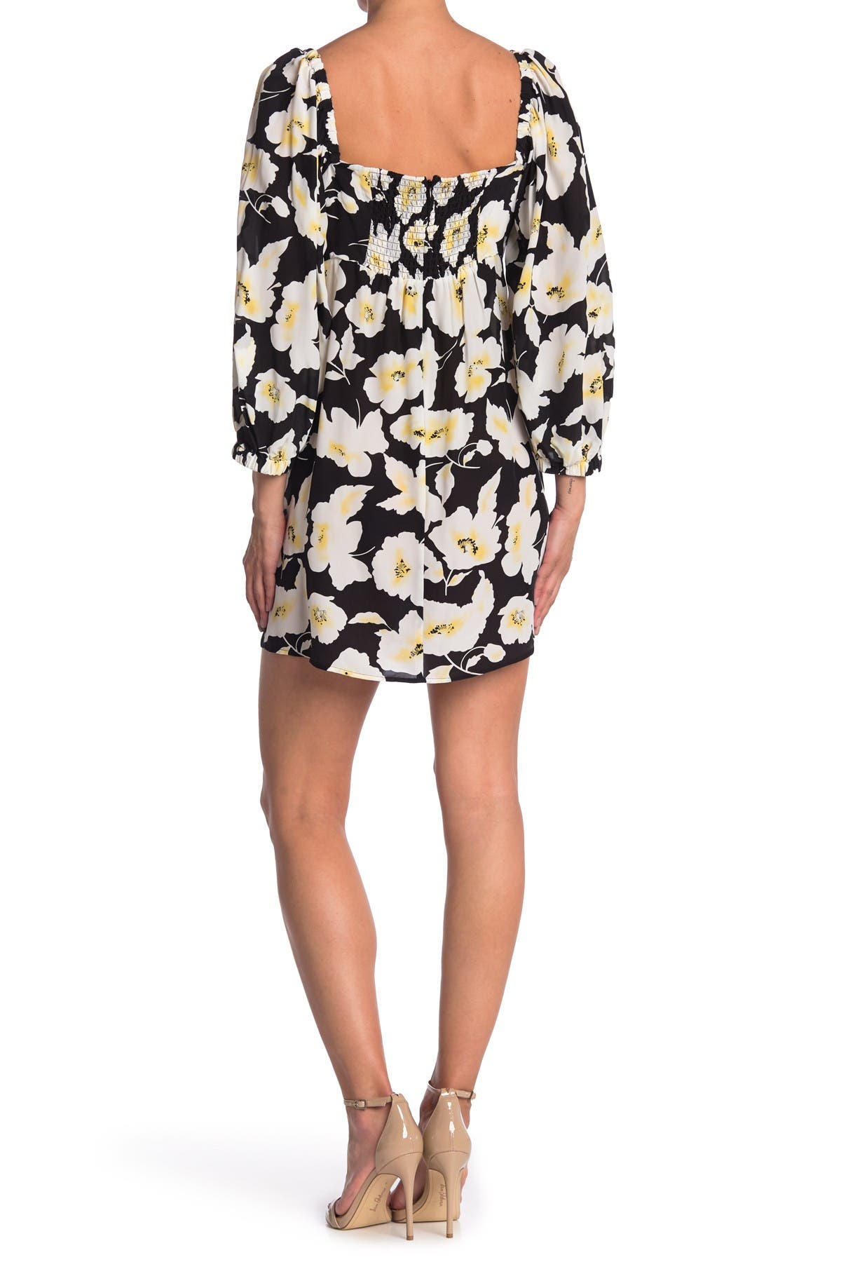 ba&sh Fire Floral Square Neck Dress | Nordstromrack
