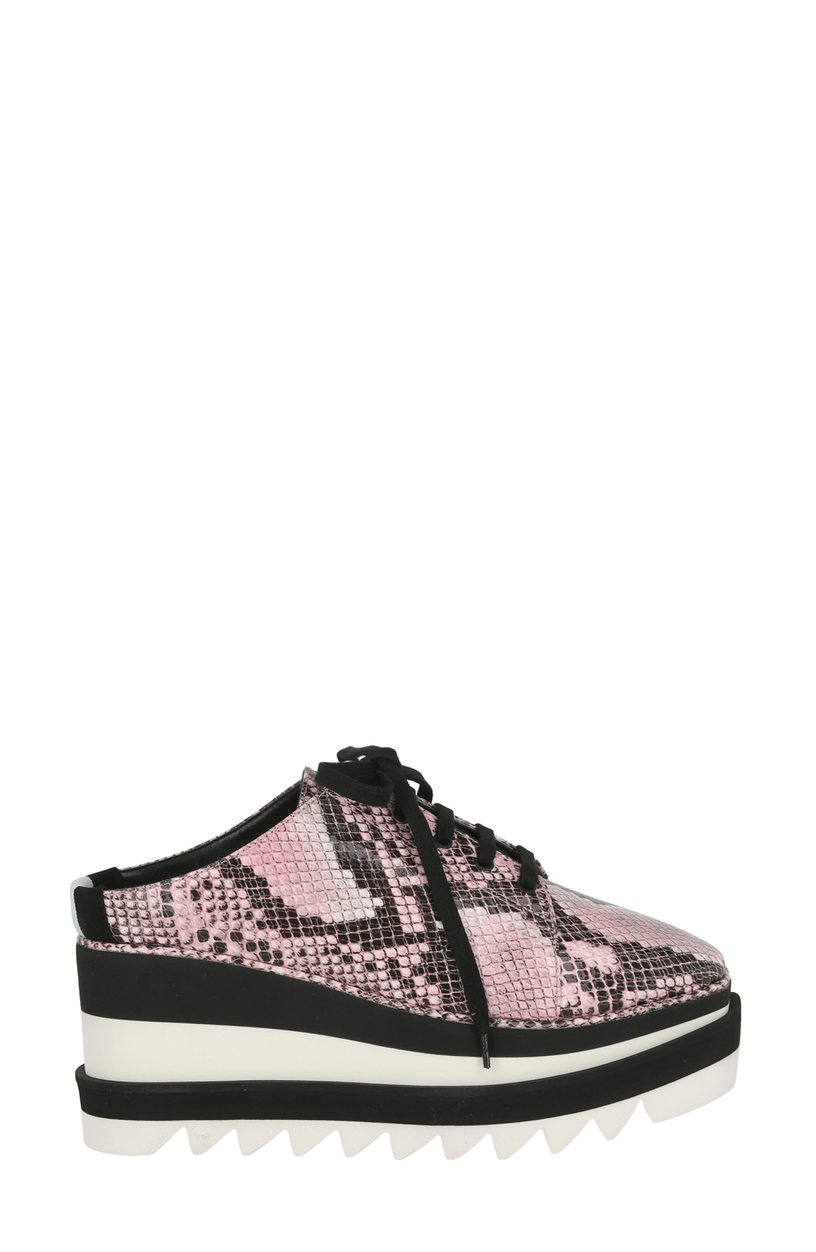 Stella McCartney Elyse Snakeskin Print Platform Wedge Sneaker (Women ...