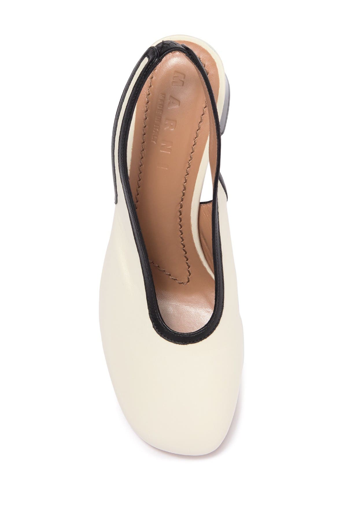 Marni Leather Slingback Block Heel Pump | Nordstromrack