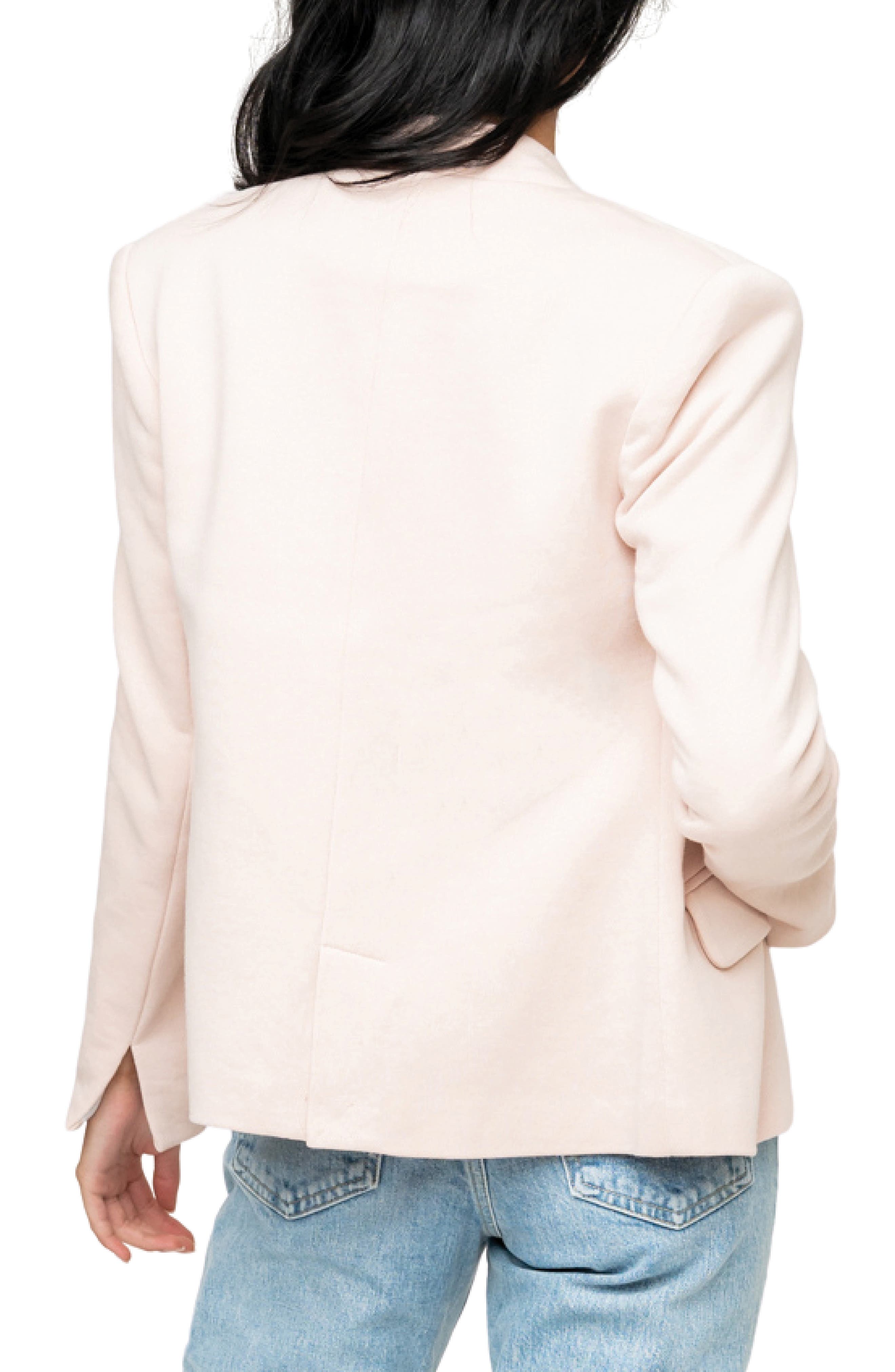 GIBSONLOOK Inverted Notch Collar Cotton Blend Knit Blazer | Nordstrom