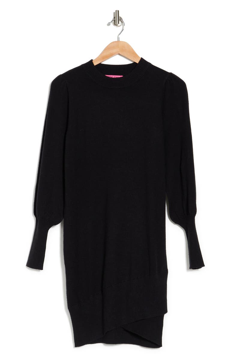 Betsey Johnson Mock Neck Wrap Front Sweater Dress | Nordstromrack