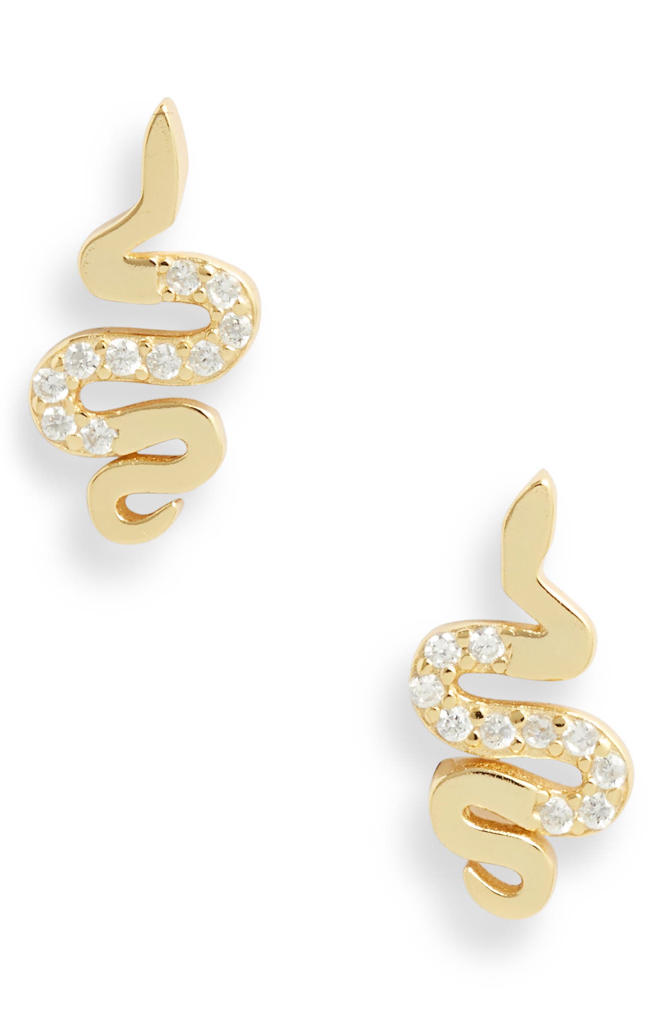 Adina's Jewels Adina’s Jewels Pavé Snake Stud Earrings | Nordstrom