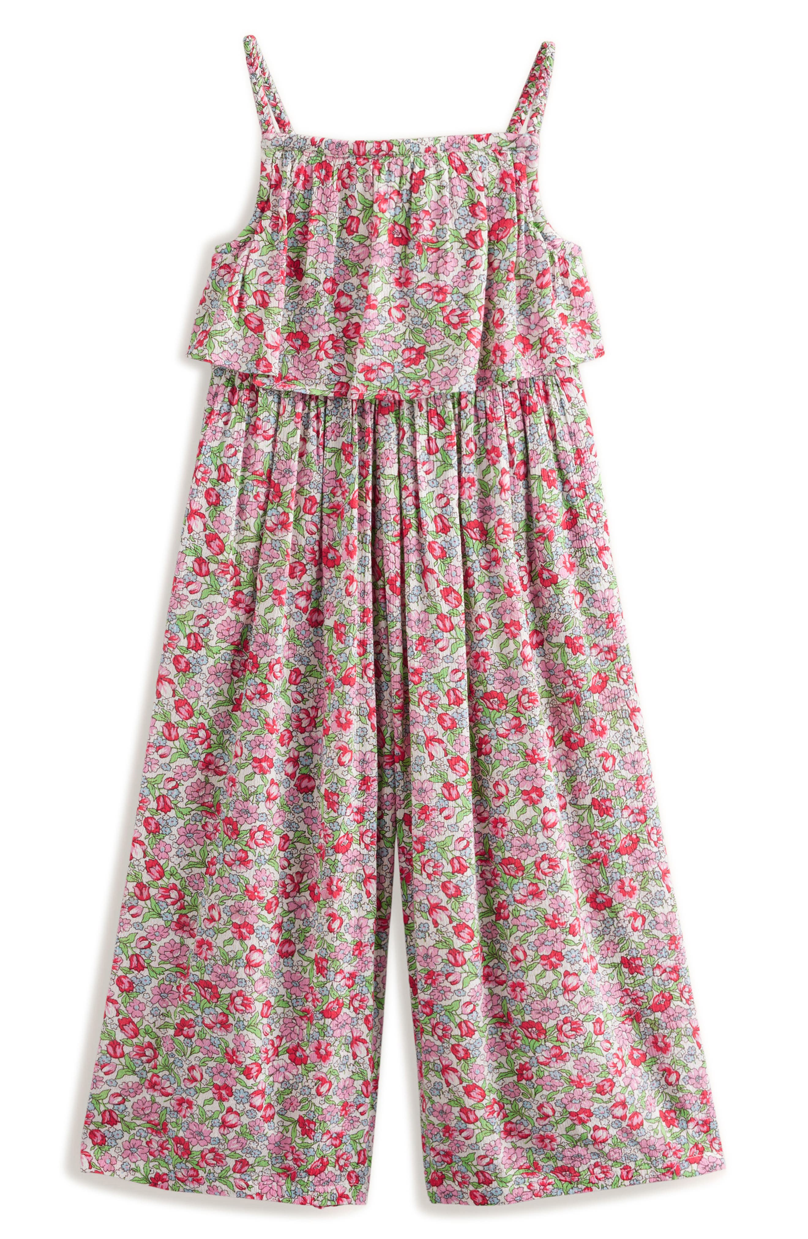 Mini Boden Kids' Floral Wide Leg Jumpsuit | Nordstromrack
