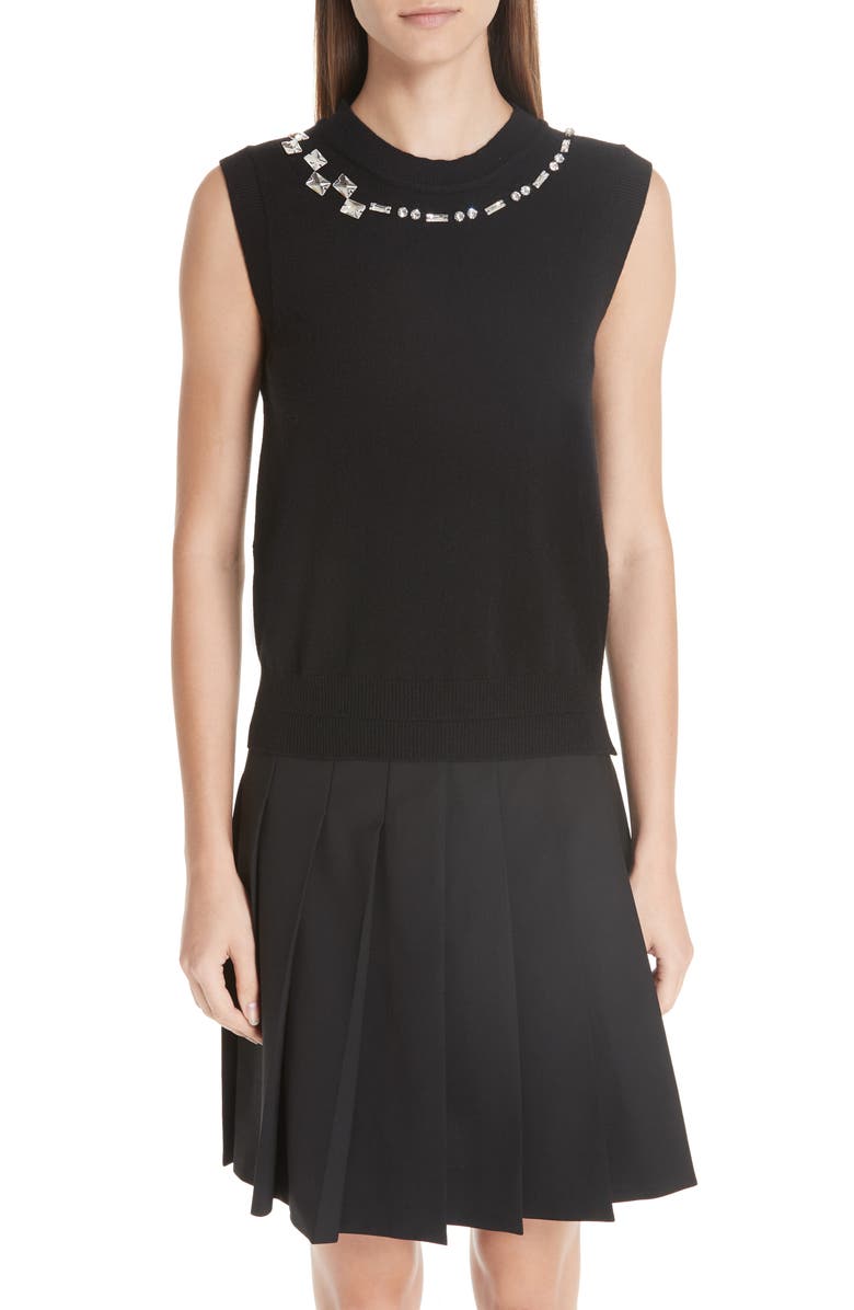 Marc Jacobs Crystal Neck Wool & Cashmere Sweater | Nordstrom
