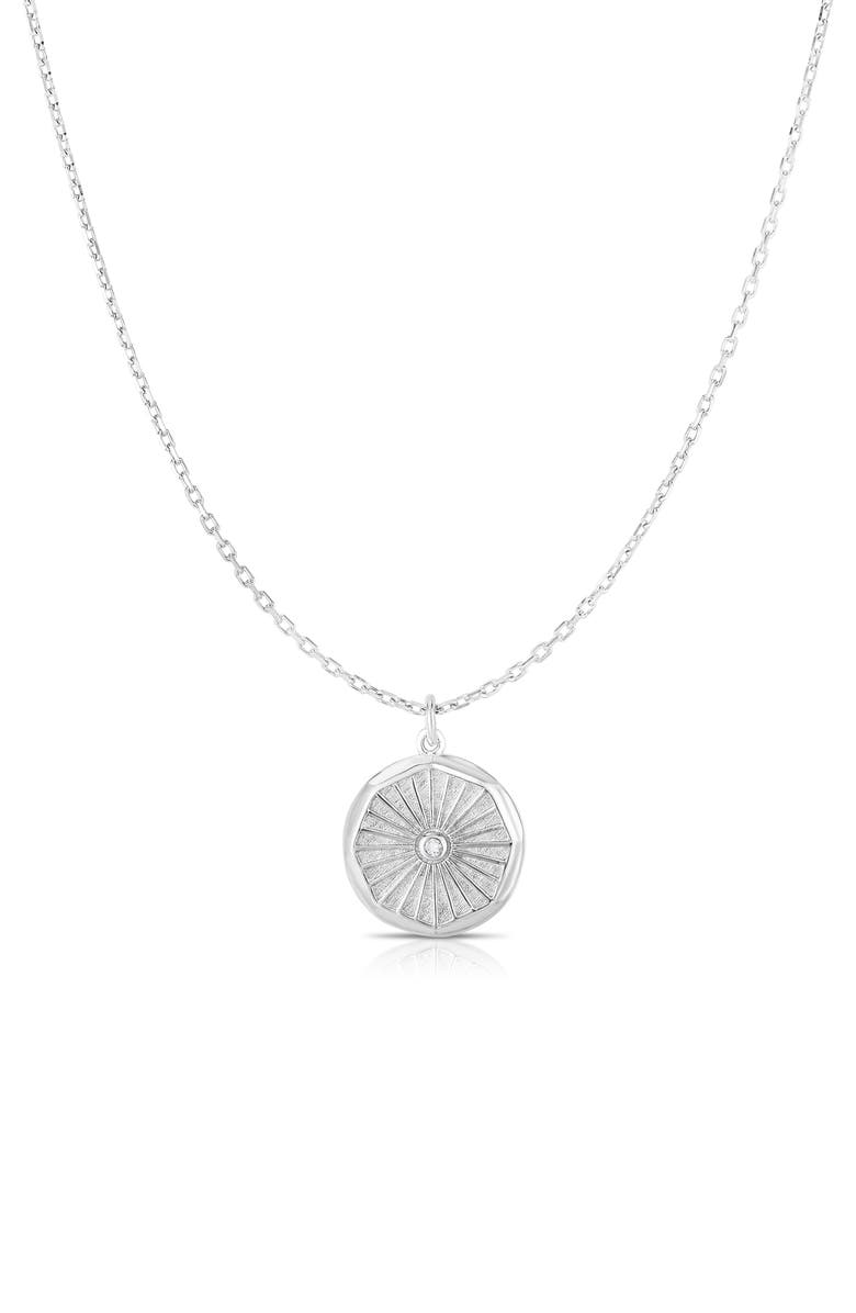 GLAZE JEWELRY Cubic Zirconia Disc Pendant Necklace | Nordstromrack