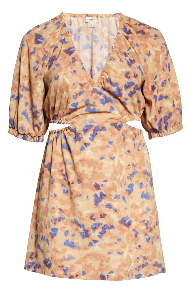Open Edit Cutout Puff Sleeve Minidress | Nordstromrack