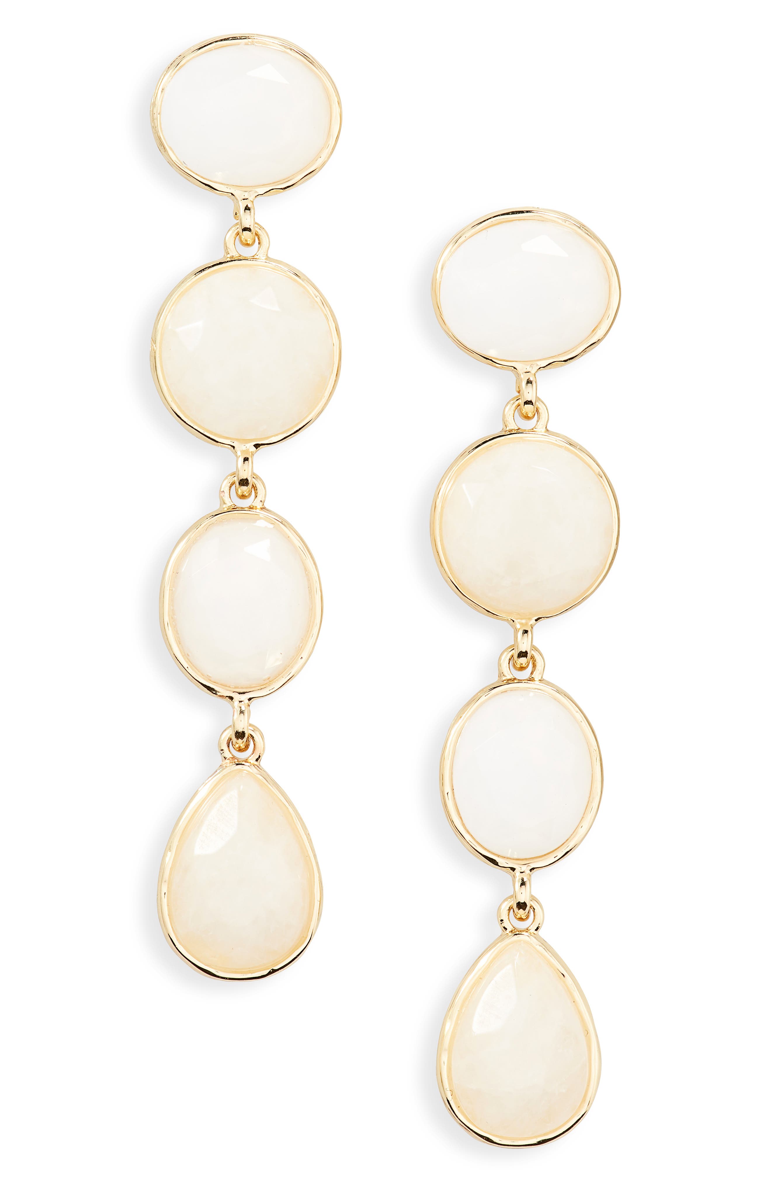 Nordstrom Mixed Stone Linear Drop Earrings | Nordstromrack