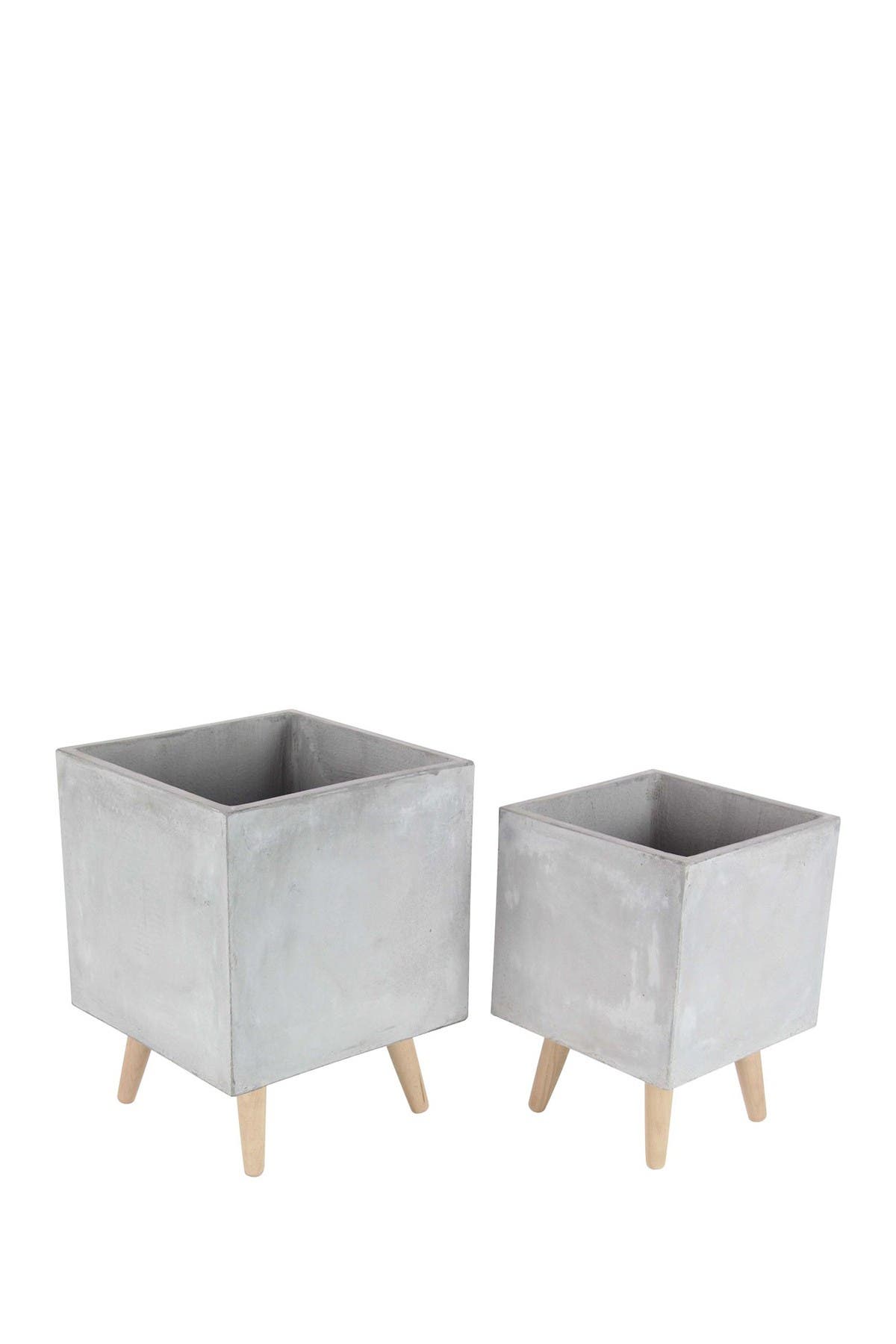 SONOMA SAGE HOME Grey Fiber clay Contemporary Planter - Set of 2 ...