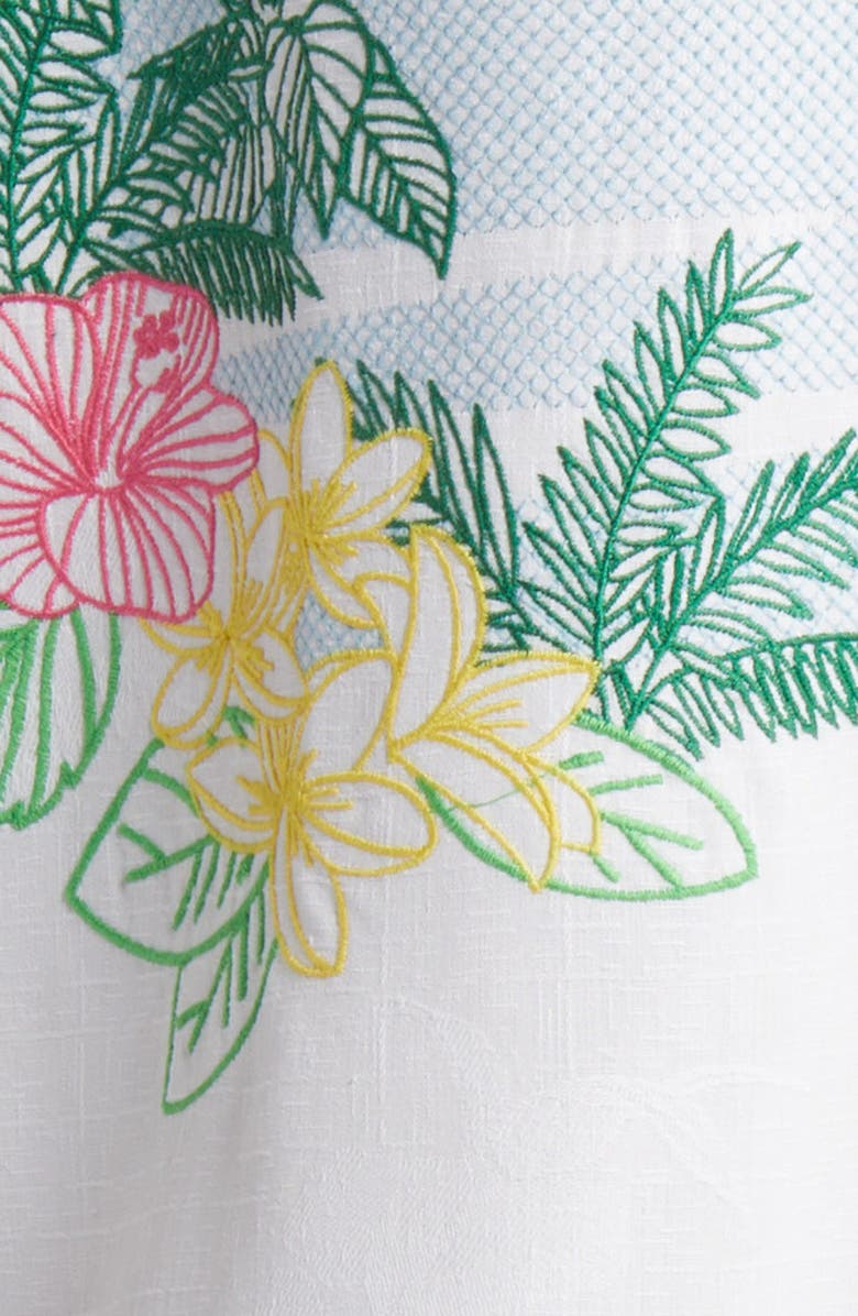 Tommy Bahama Bloom with a View Embroidered Silk Camp Shirt | Nordstrom