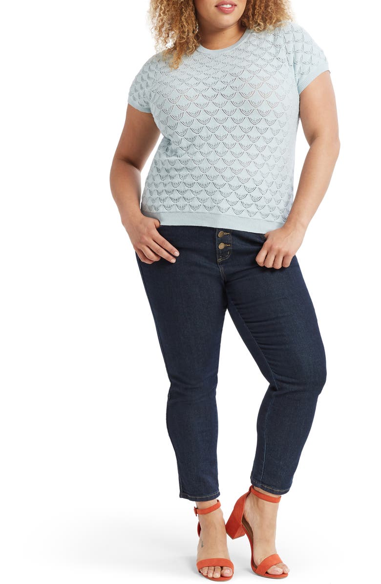 ModCloth Pointelle Sweater | Nordstrom