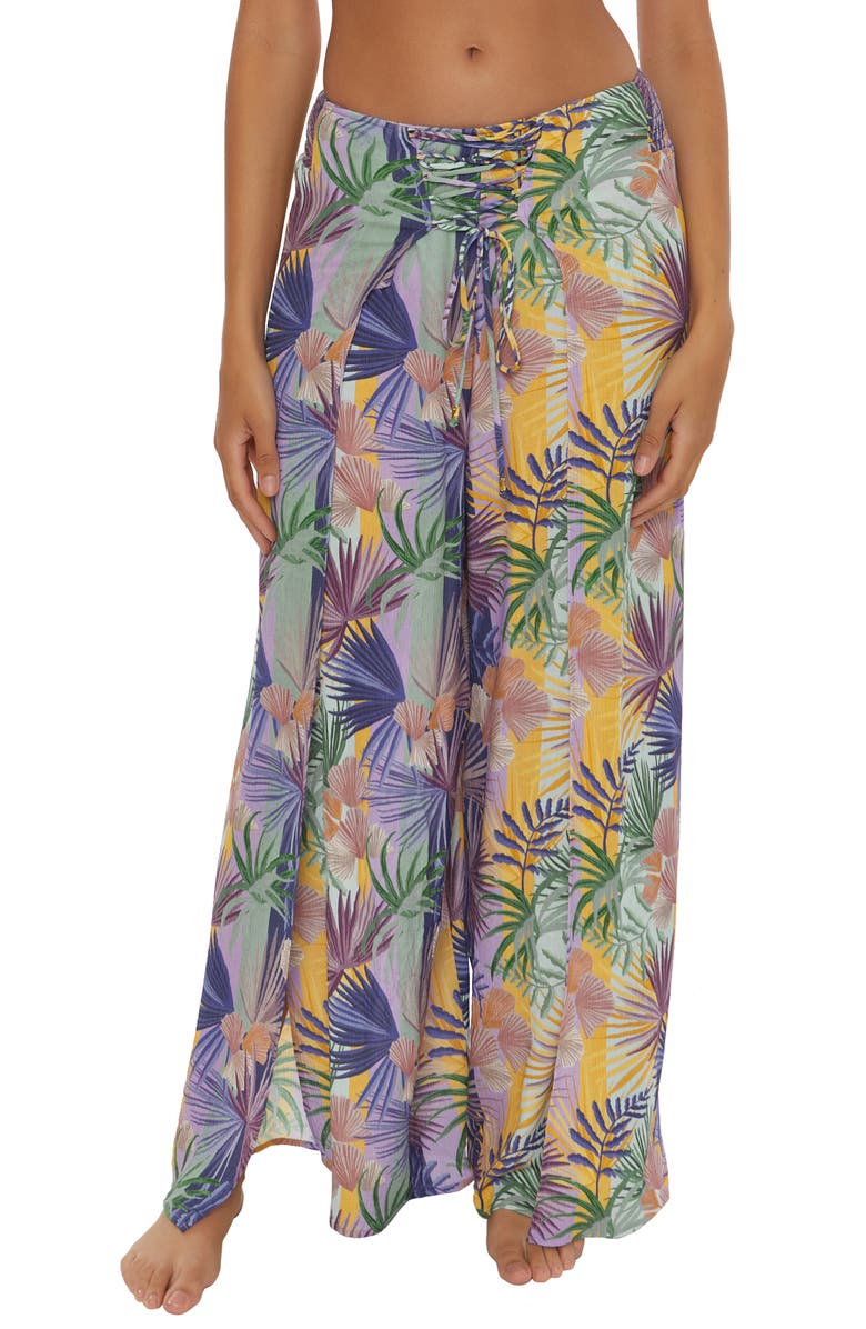 Becca Under the Sea Lace-Up Wide Leg Cover-Up Pants | Nordstromrack