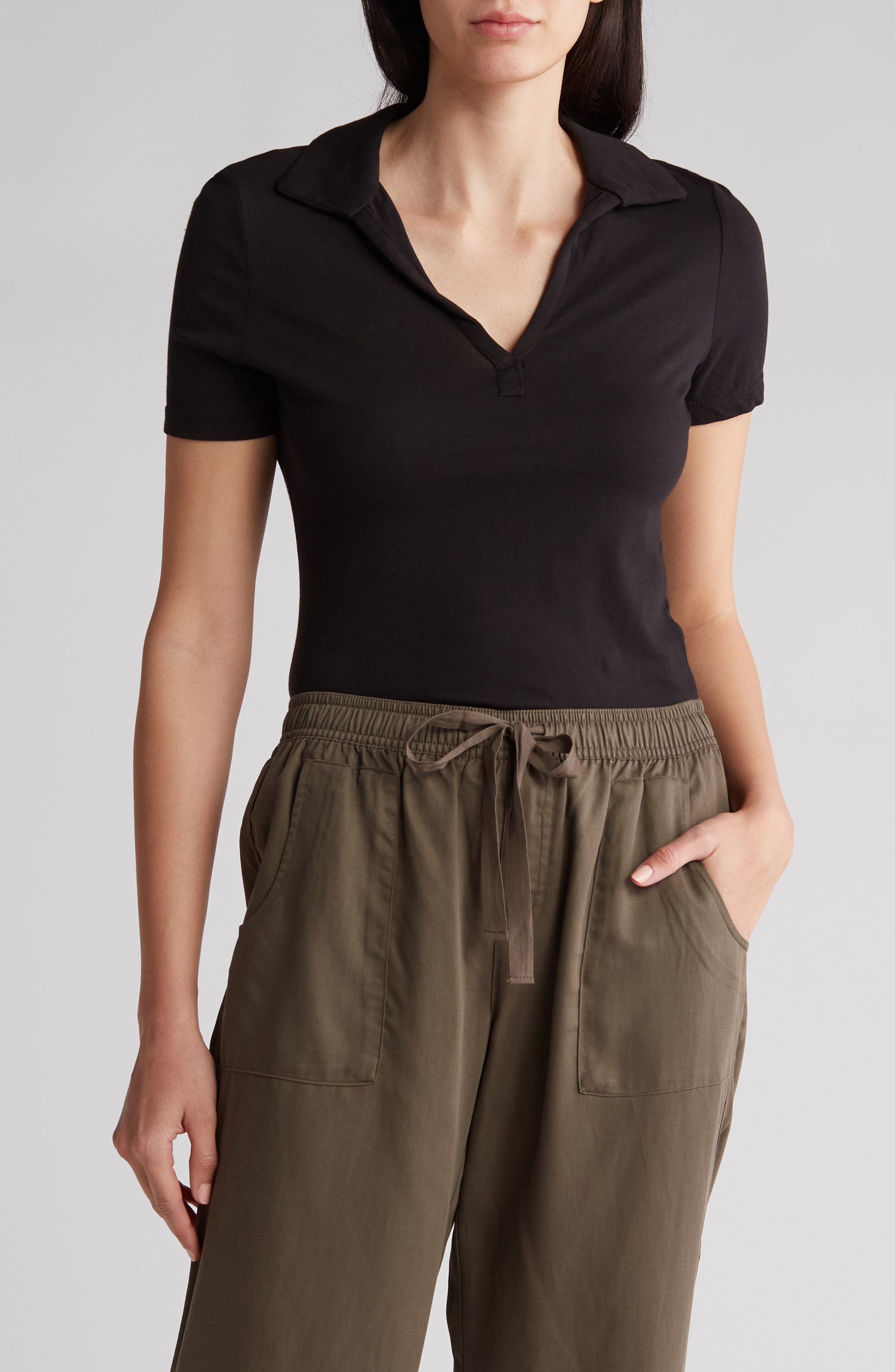 INDUSTRY REPUBLIC CLOTHING Johnny Collar Cotton Polo | Nordstromrack
