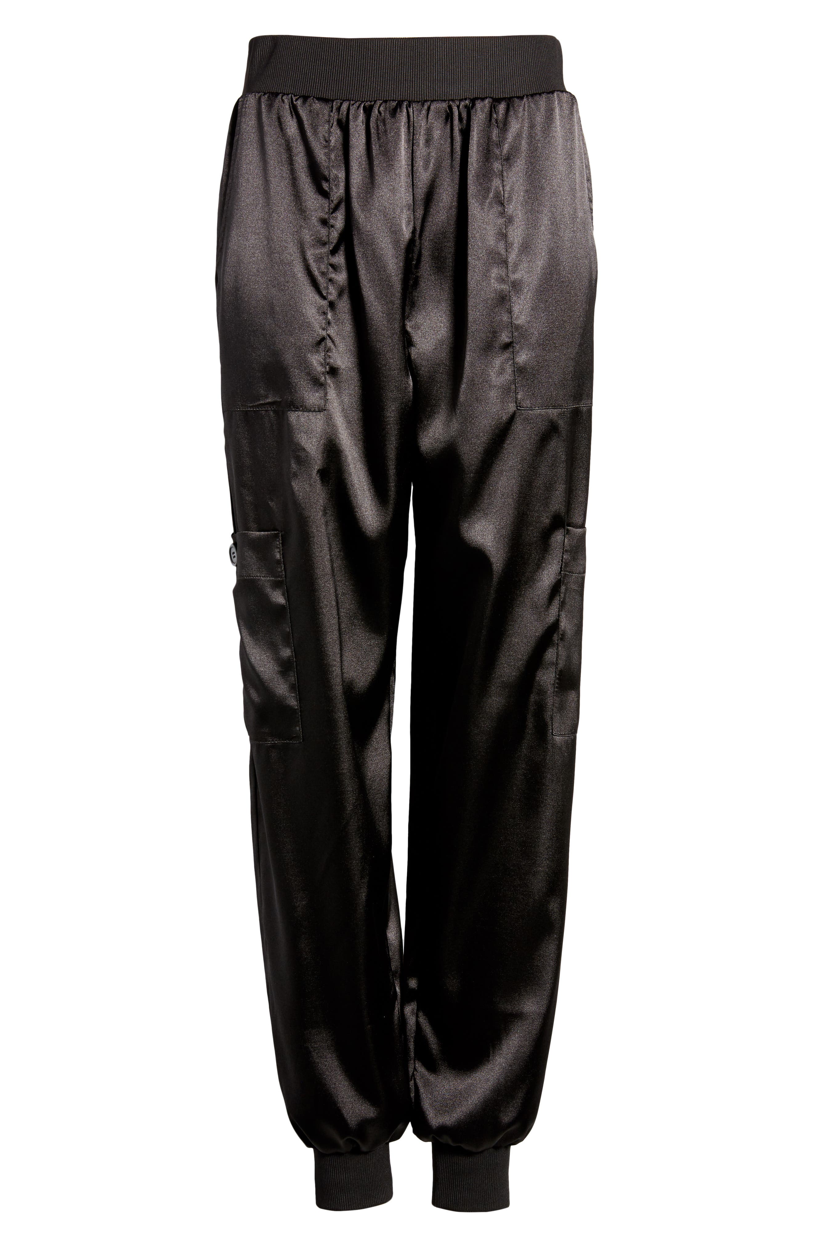 Leith Satin Cargo Joggers | Nordstrom