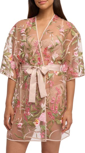 Rya Collection Valencia Embroidered Mesh Robe | Nordstromrack