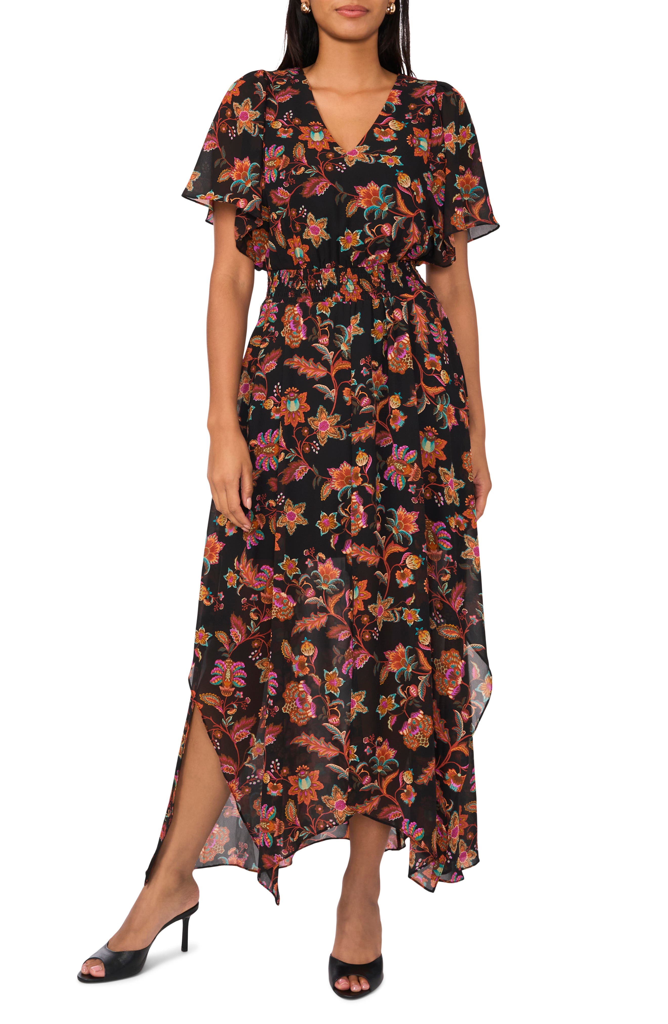Halogen® Flutter Sleeve Maxi Dress | Nordstromrack