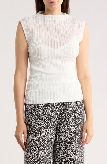DKNY Sheer Stripe Top | Nordstromrack