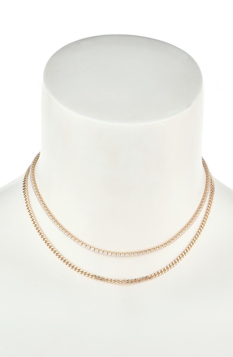 Noir Two-Row CZ Layered Necklace | Nordstromrack