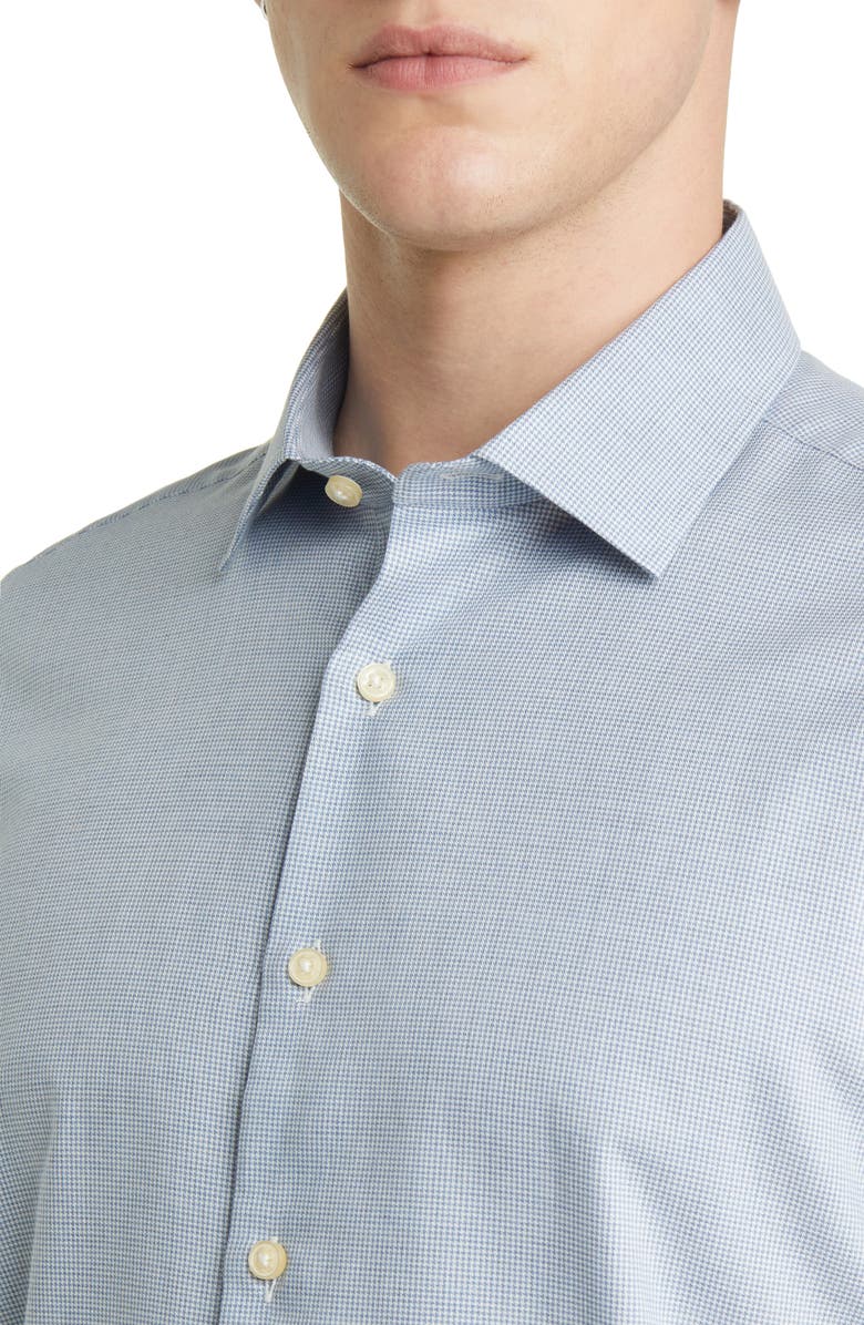 Scott Barber Mélange Houndstooth Twill Button-Up Shirt | Nordstromrack