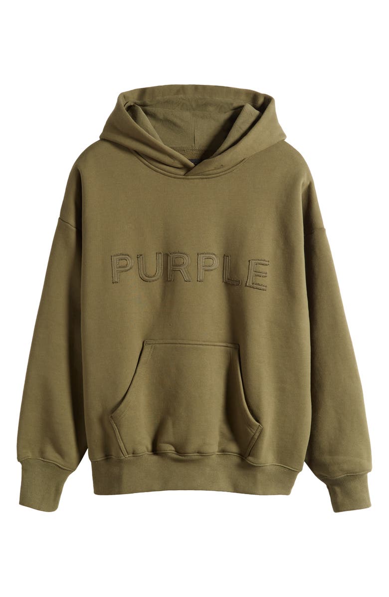 PURPLE BRAND Logo Appliqué Oversize Heavyweight Hoodie | Nordstromrack