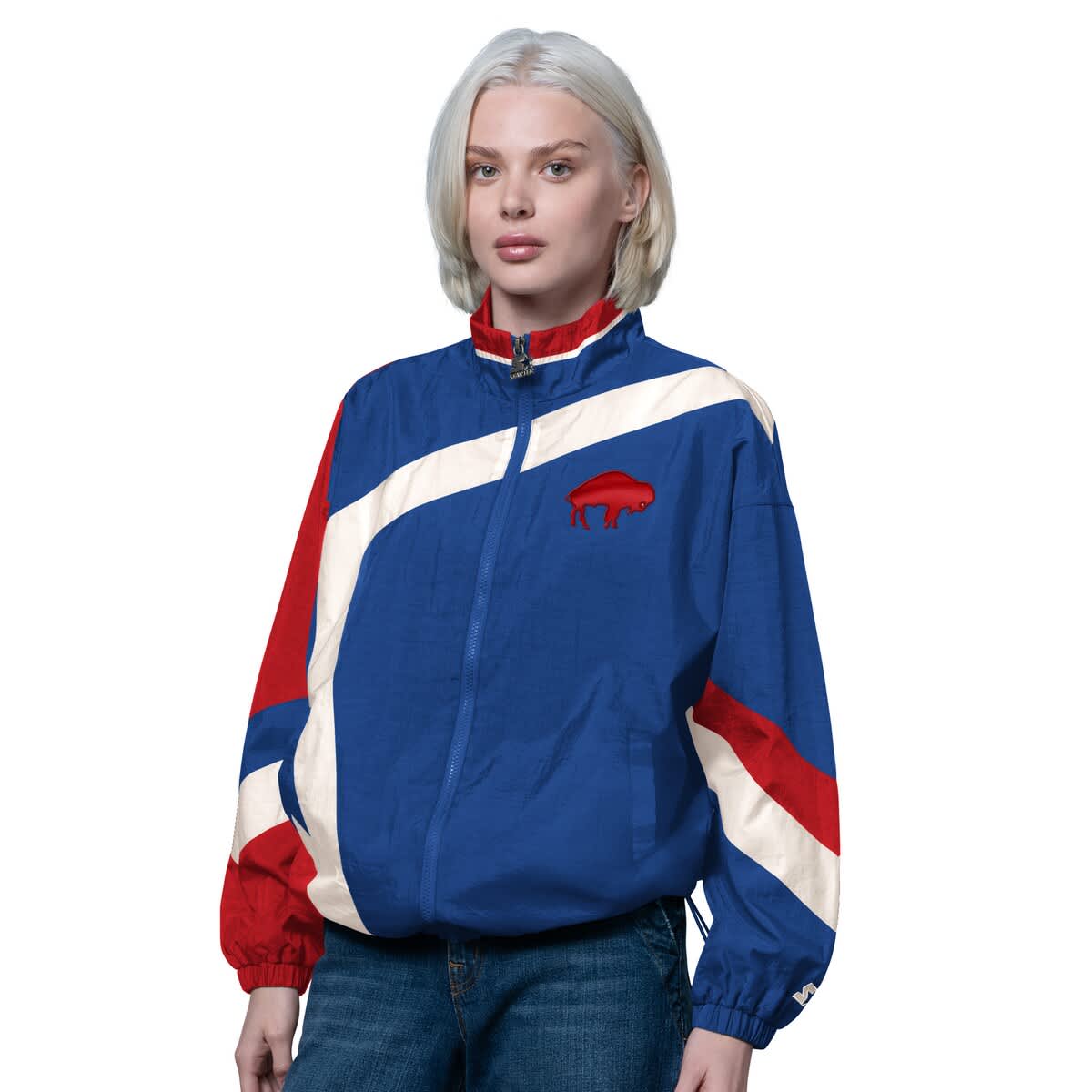 Women's Starter Royal/Red Buffalo Bills Vintage 1st Quarter Full-Zip ...