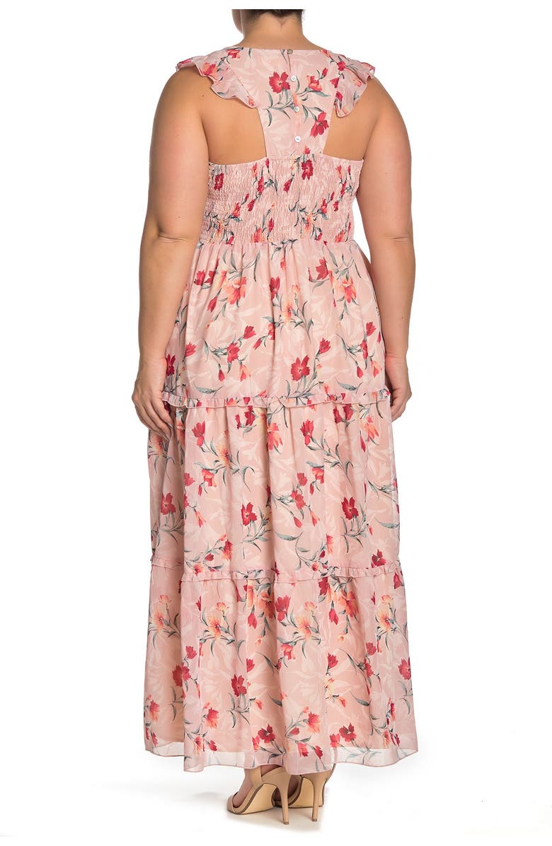 MELLODAY Floral Smocked Tiered Dress | Nordstromrack