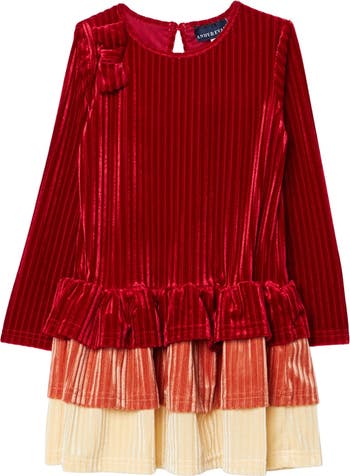 Andy & Evan Velour Tiered Dress | Nordstromrack