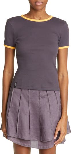 Paloma Wool Linx Contrast Organic Cotton Rib T-Shirt | Nordstrom