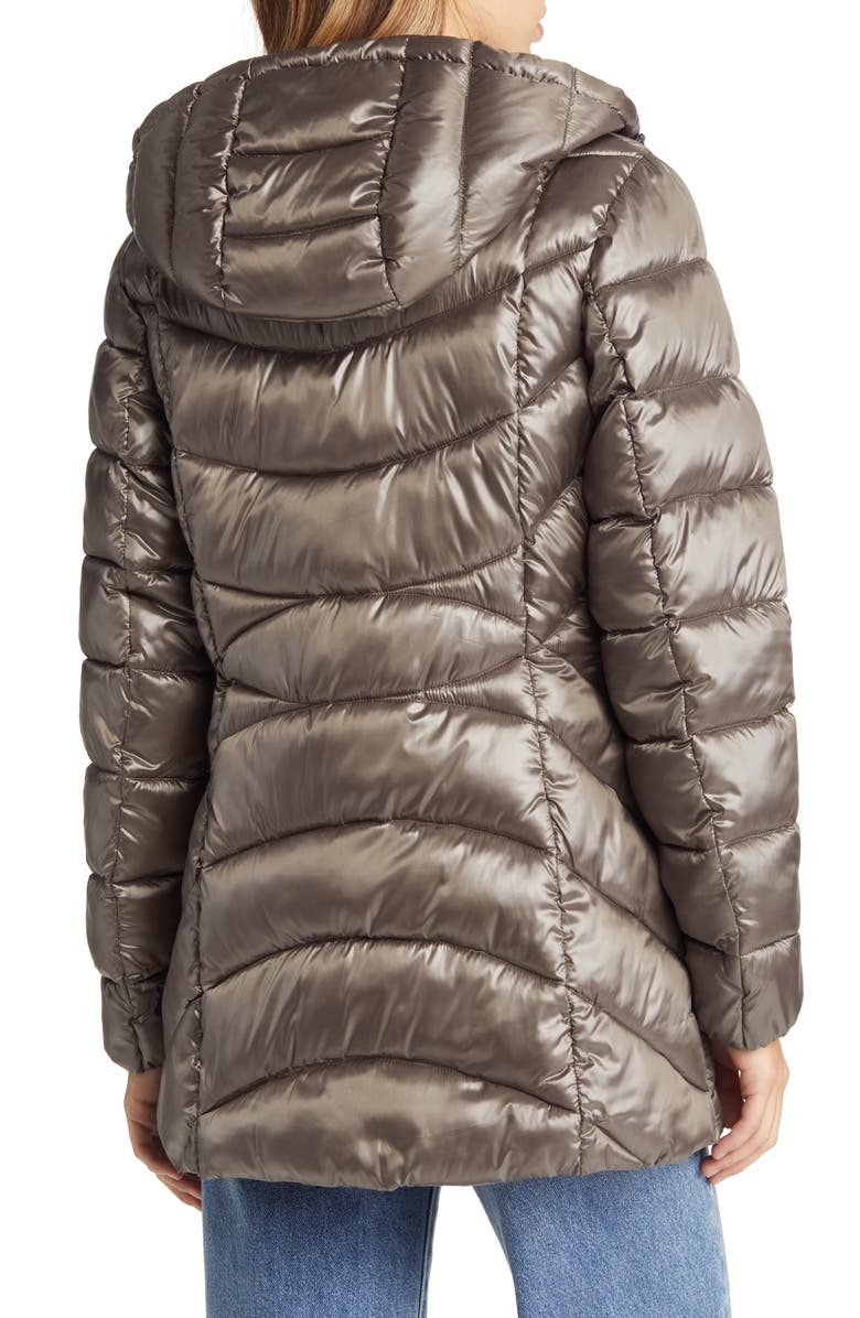 Cole Haan Faux Down A-Line Hooded Jacket | Nordstromrack