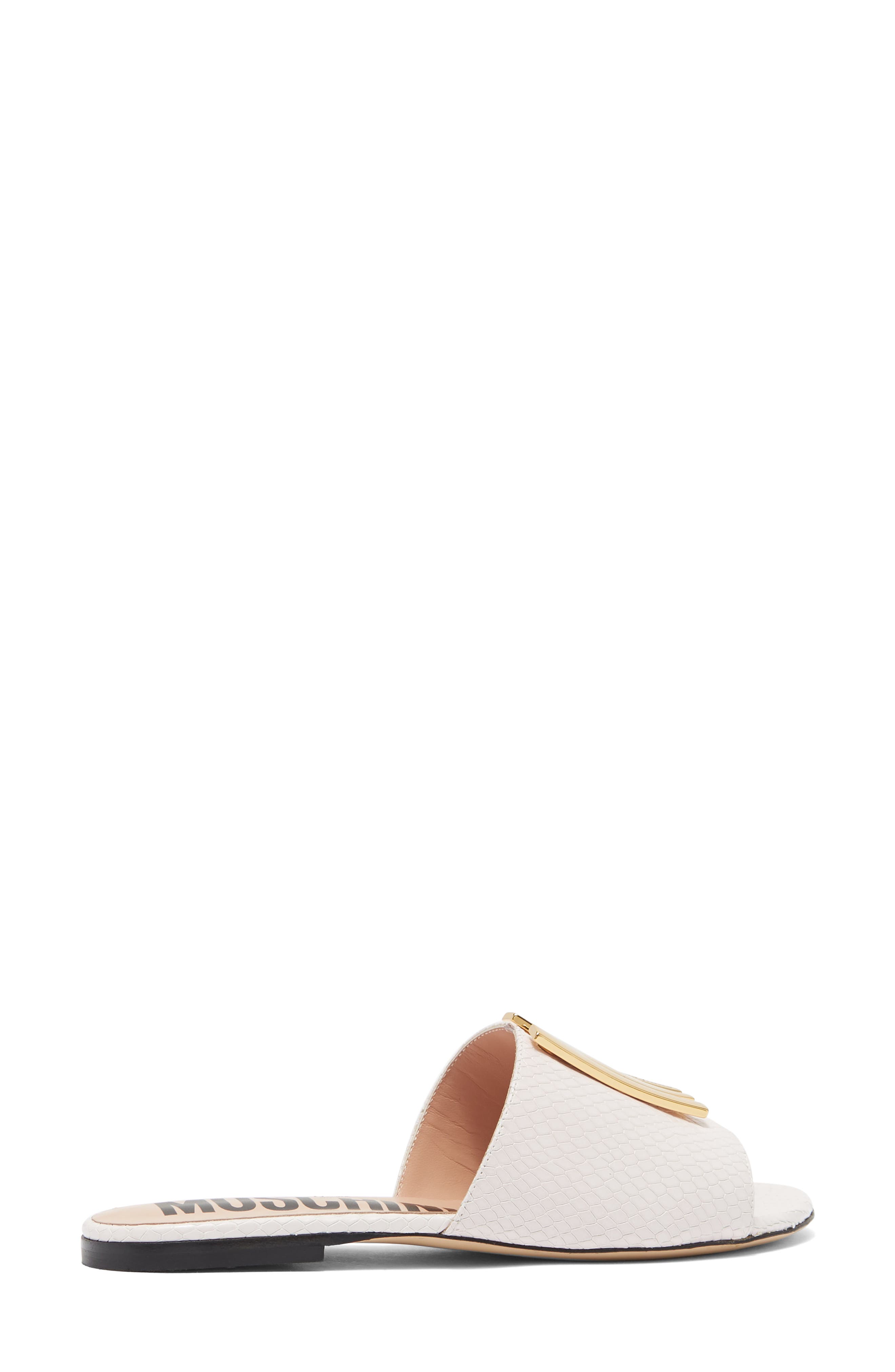 Moschino Snake-Embossed Leather Slide Sandal (Women) | Nordstromrack