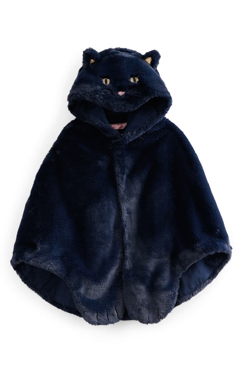Mini Boden Kids' Cat Faux Fur Hooded Cape | Nordstromrack