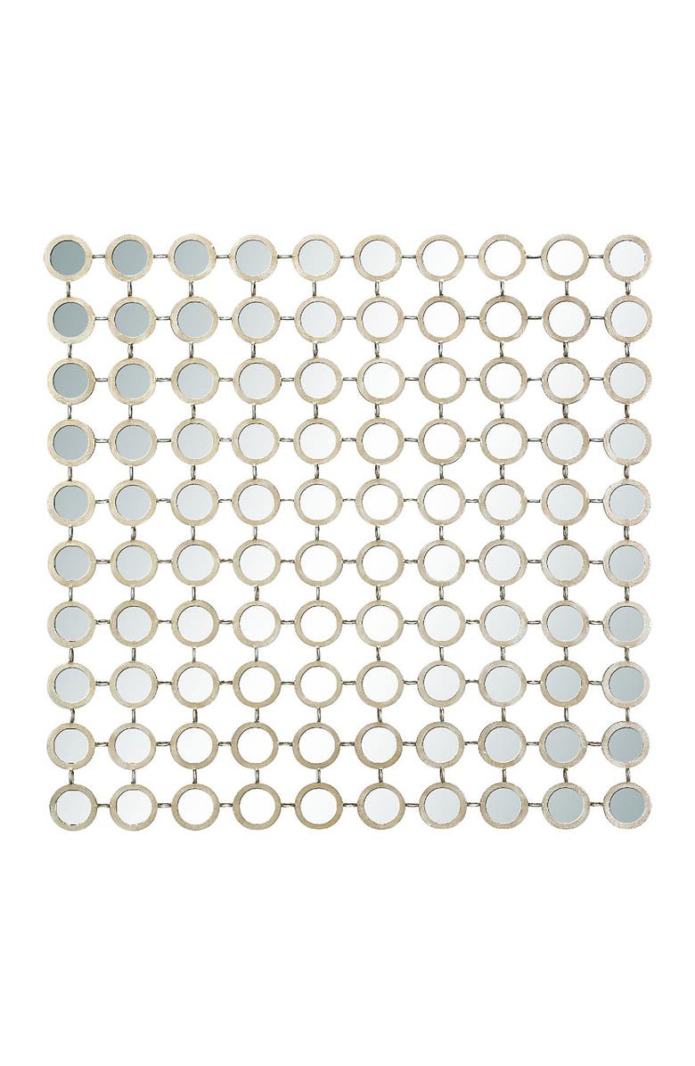 WILLOW ROW Goldtone Metal Wall Mirror with Grid Pattern | Nordstromrack