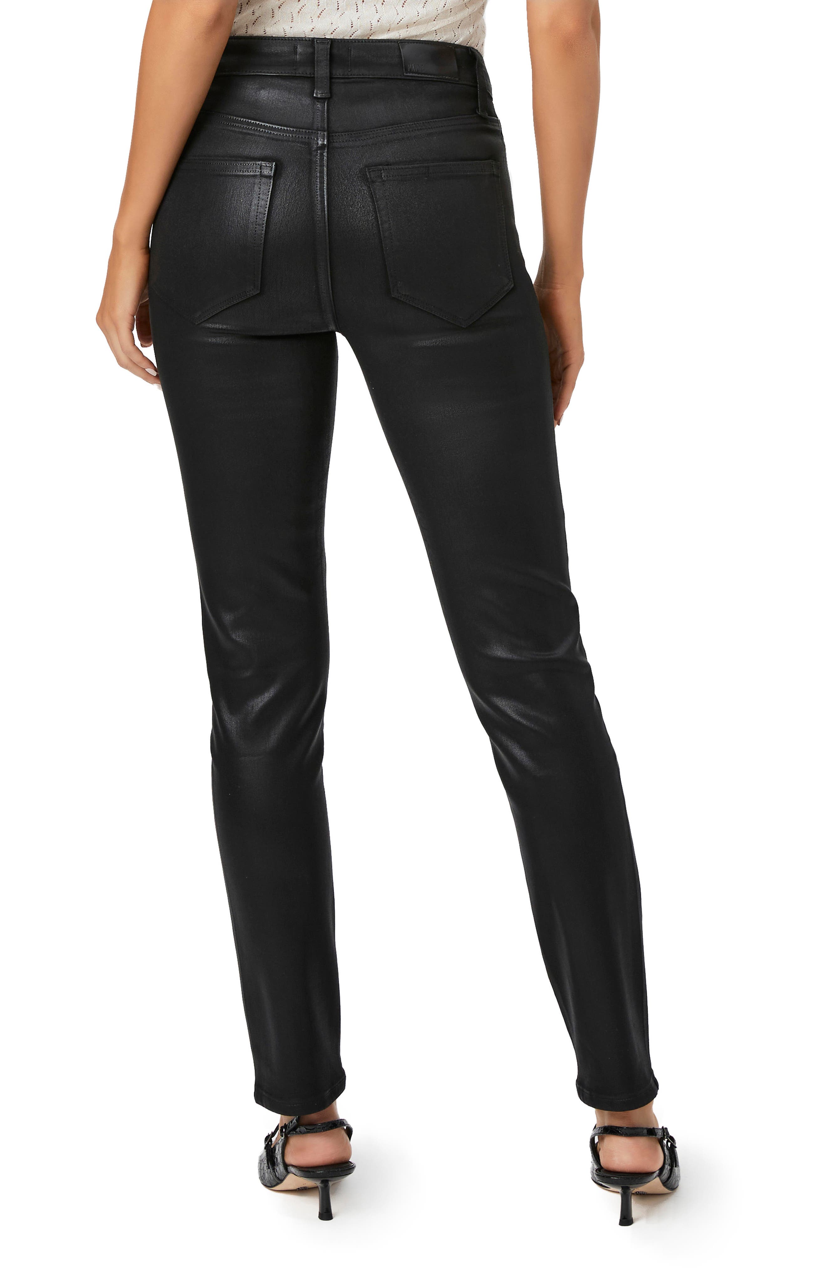 PAIGE Gemma Coated High Waist Cigarette Jeans | Nordstromrack