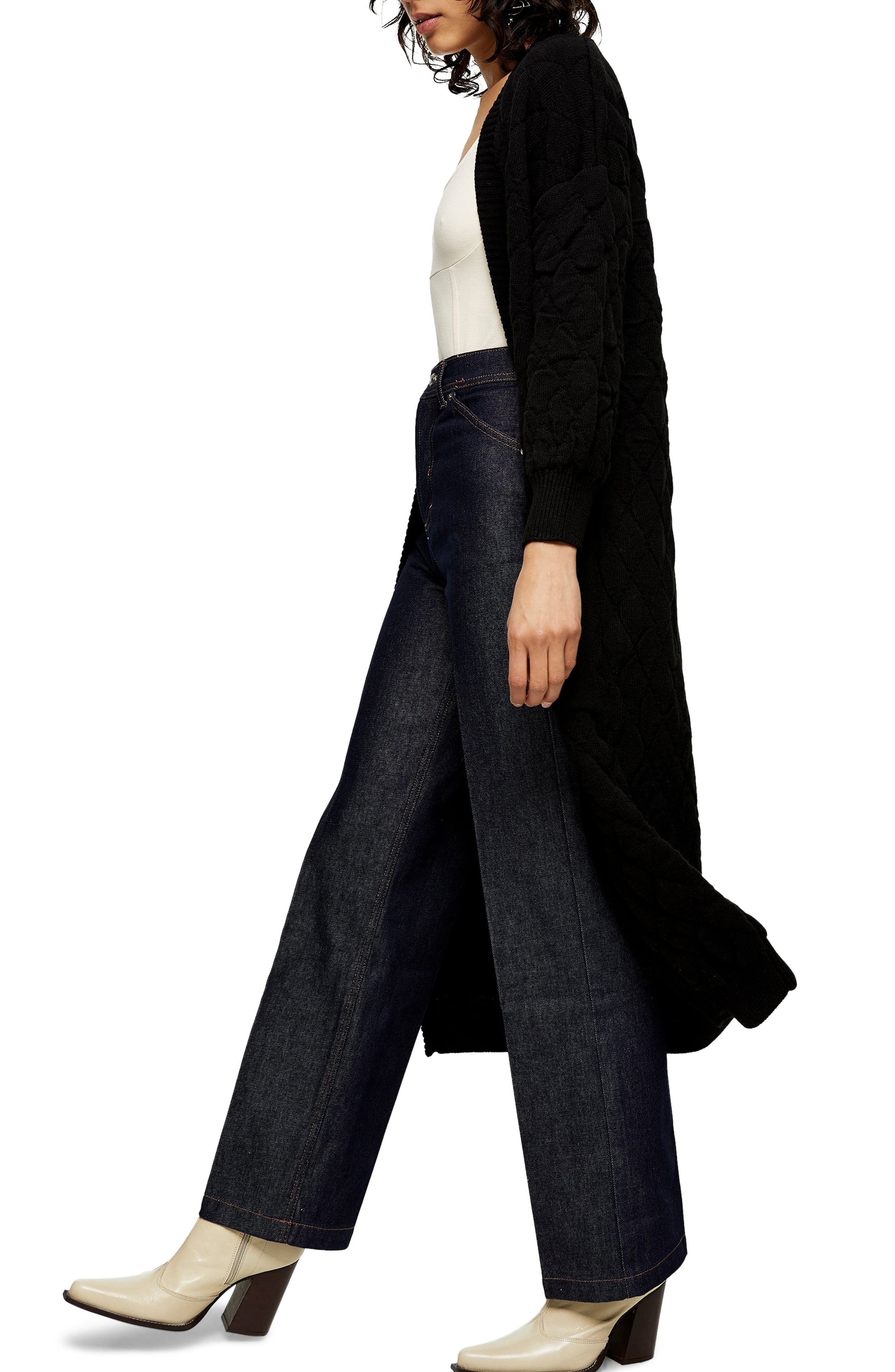Topshop Quilted Long Cardigan | Nordstromrack