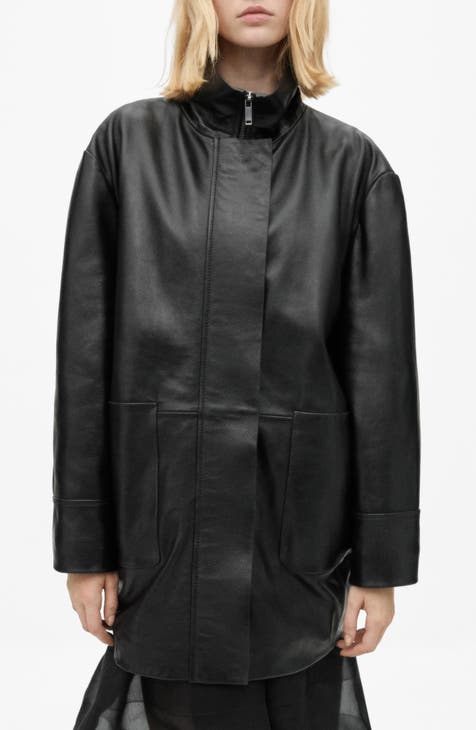 Women's Long Leather & Faux Leather Jackets | Nordstrom