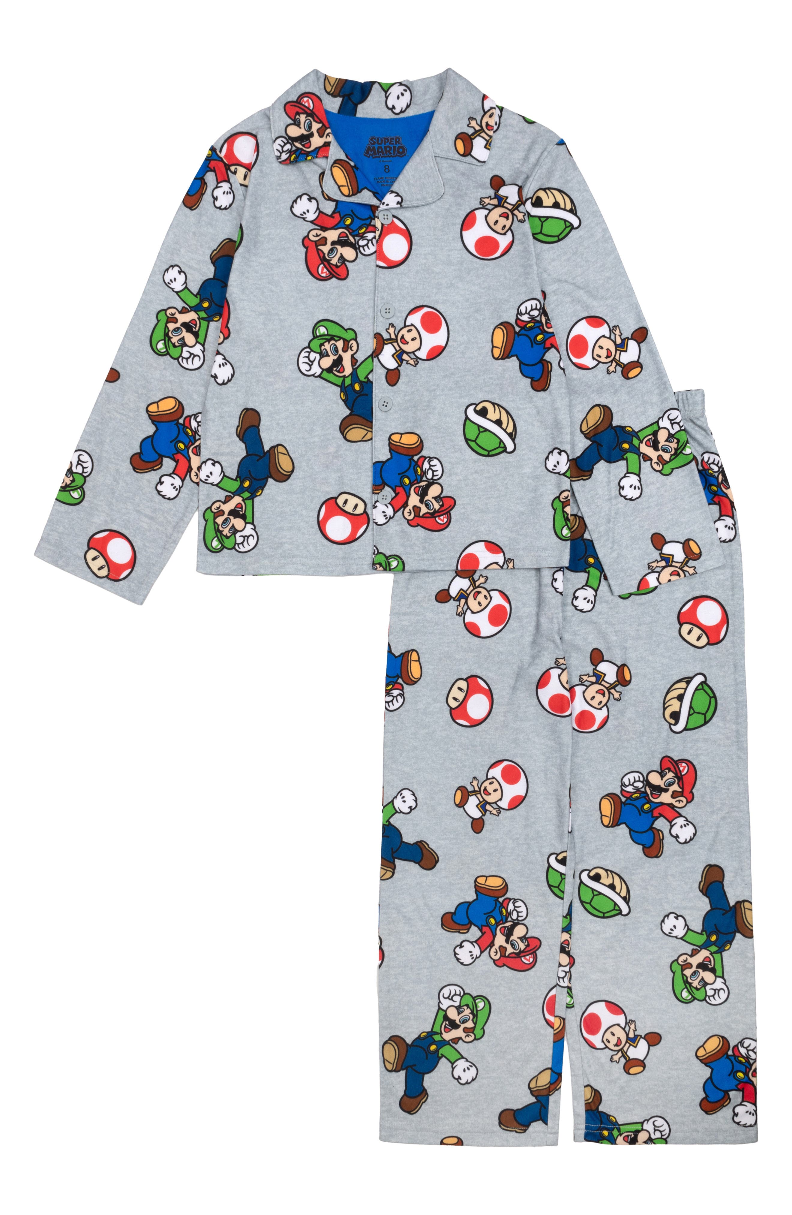 AME Kids' Nintendo Two-Piece Coat Pajamas | Nordstromrack
