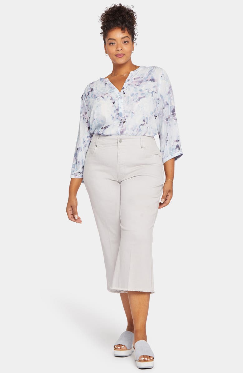 NYDJ Major High Waist Fray Hem Wide Leg Capri Jeans | Nordstromrack