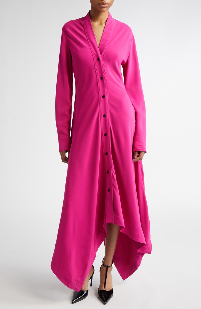 FERRAGAMO Handkerchief Hem Long Sleeve Shirtdress | Nordstromrack