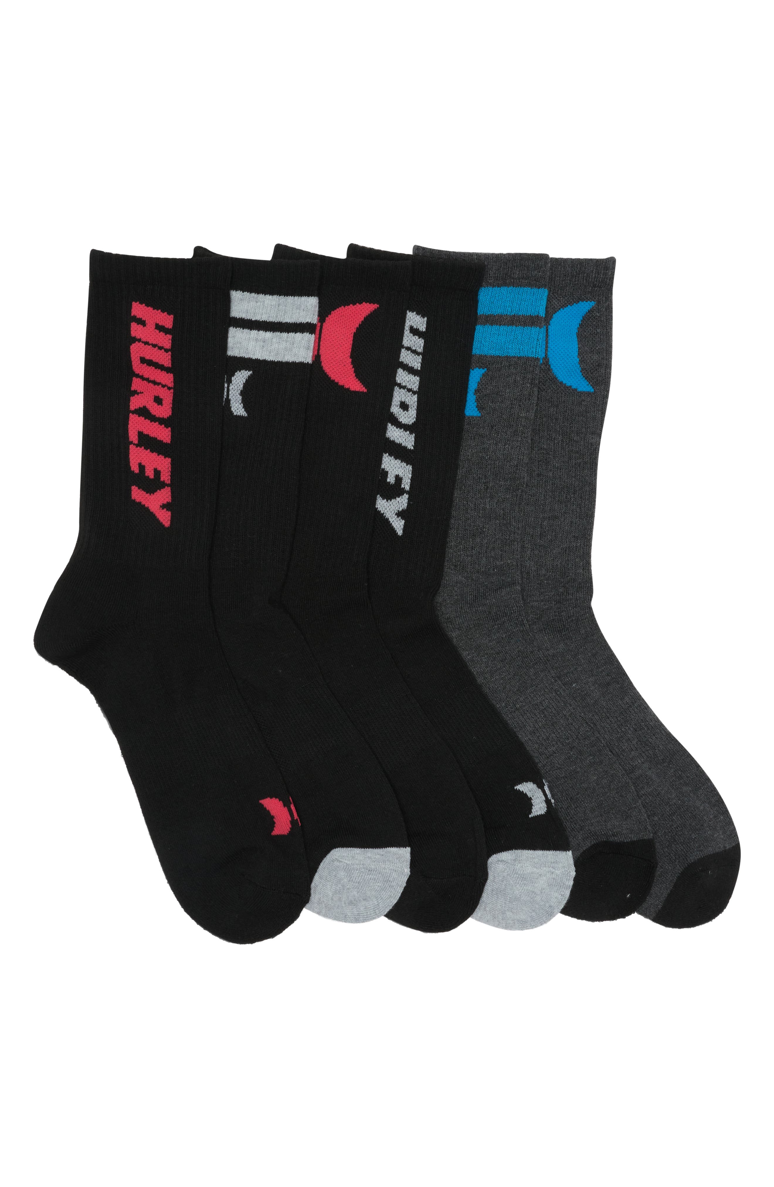Hurley Pack of 6 Terry Crew Socks | Nordstromrack
