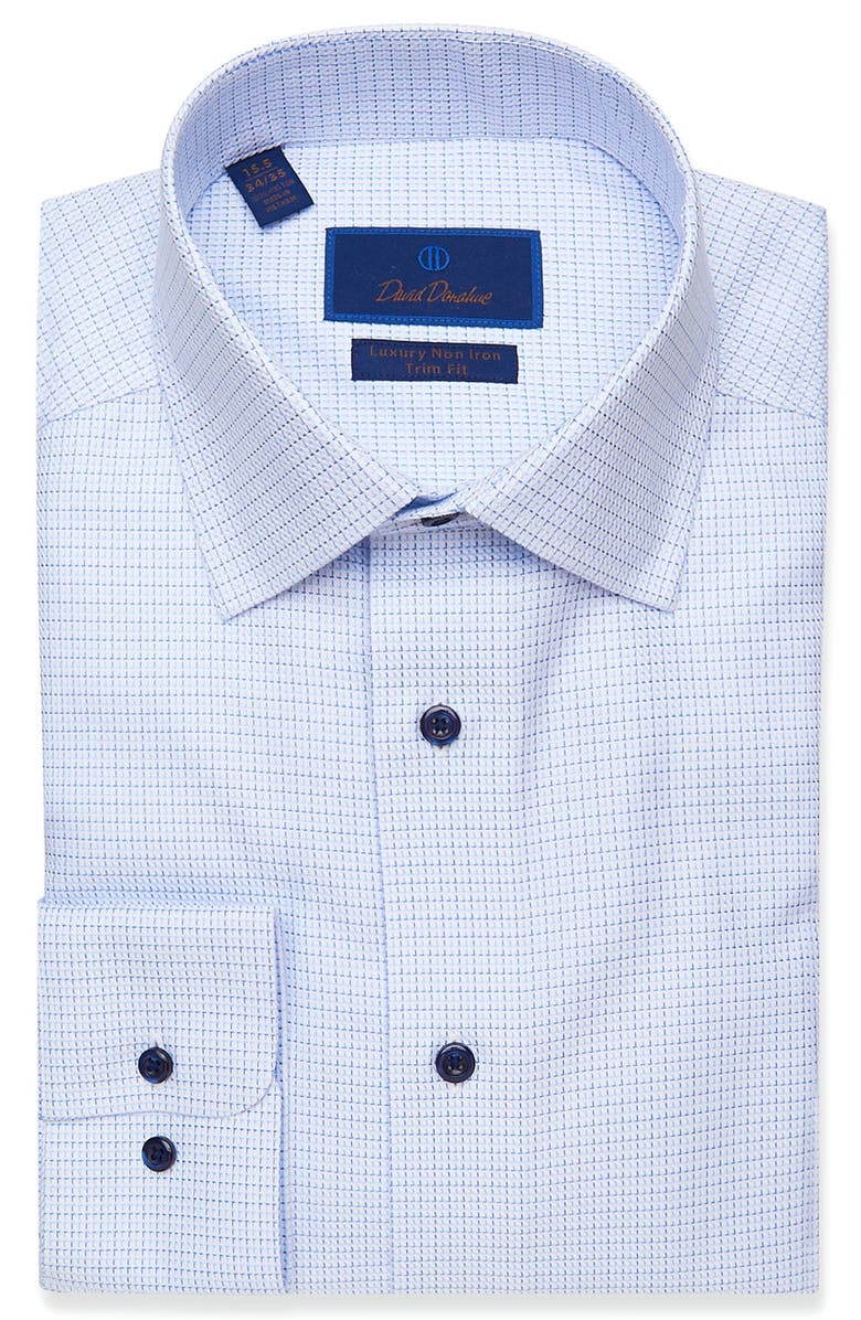 David Donahue Luxury Non-Iron Trim Fit Dress Shirt | Nordstromrack