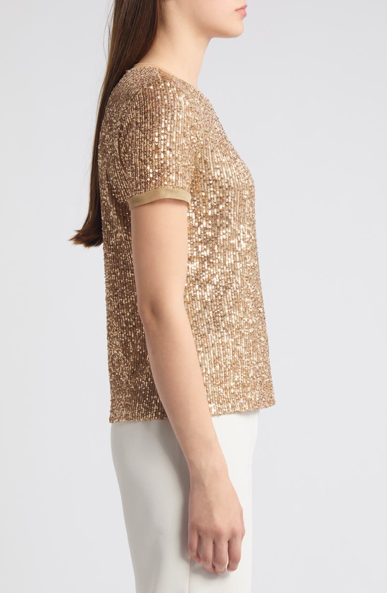 Anne Klein Sequin Mesh Top | Nordstrom