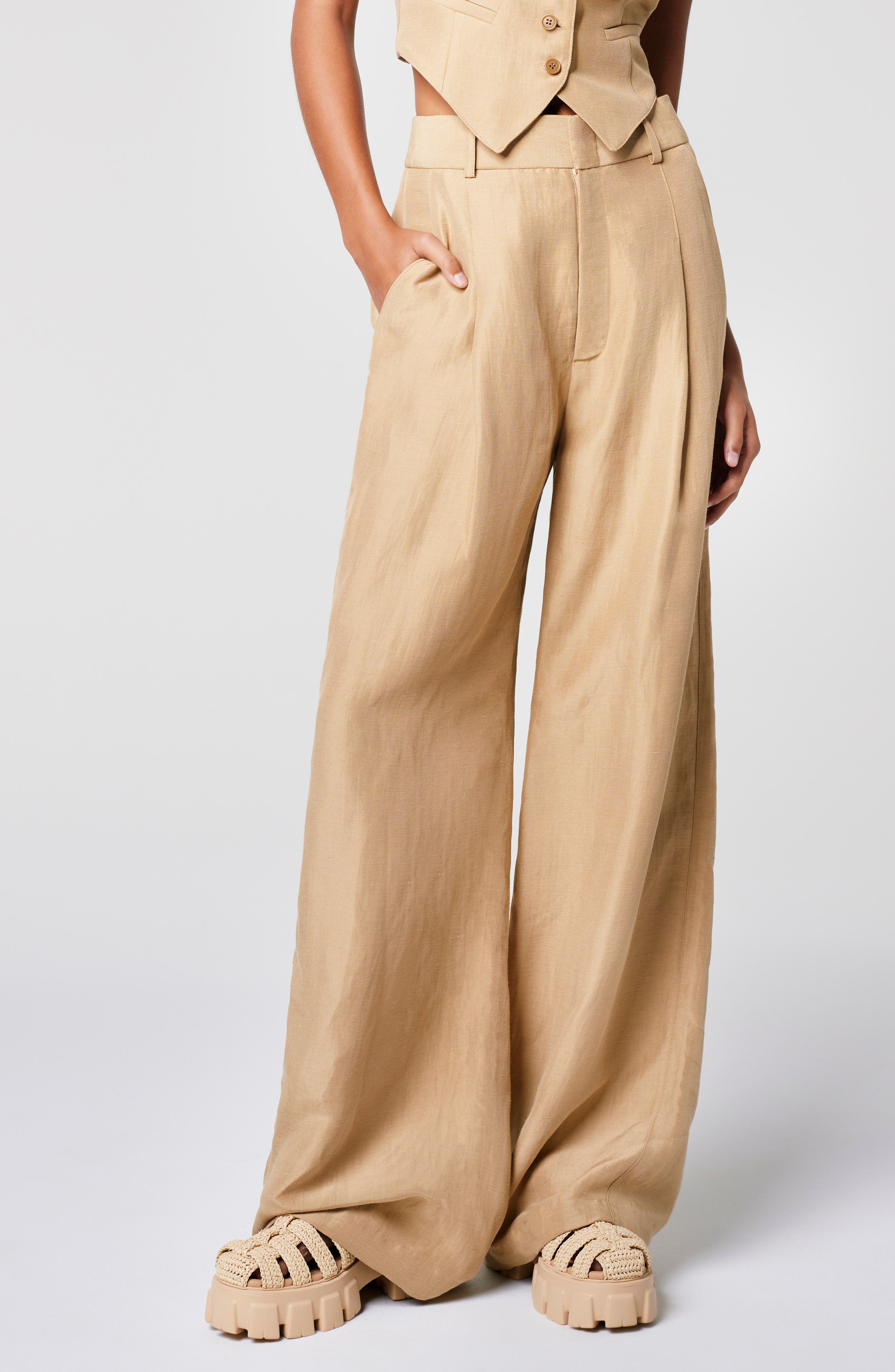 Smythe Pleated Wide Leg Pants | Nordstromrack