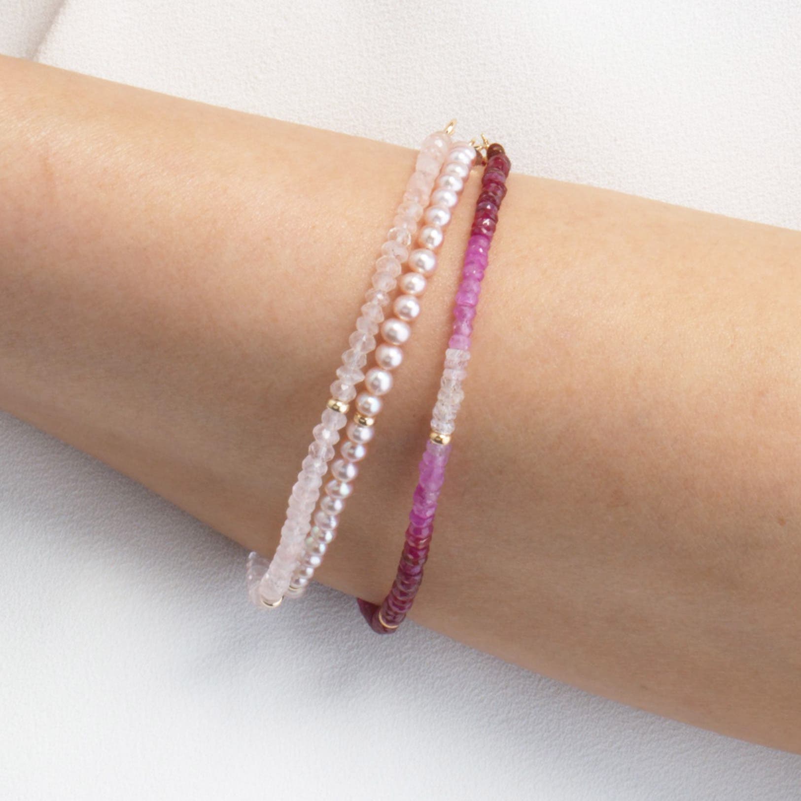 The Lovery Fine Jewelry Ruby Ombre Bead Bracelet | Nordstrom