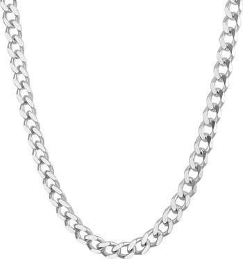 CANDELA JEWELRY Sterling Silver Curb Chain Necklace | Nordstromrack
