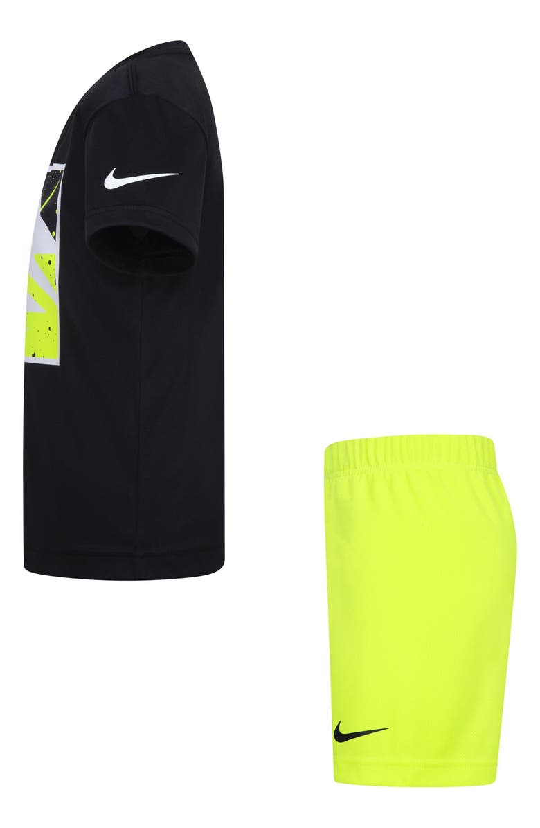 3 Brand Kids' Dri-FIT Colorblock Logo T-Shirt & Shorts Set | Nordstromrack