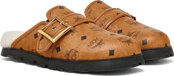 MCM Monogram Genuine Shearling Lined Mule (Men) | Nordstromrack