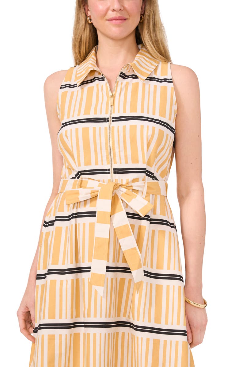 Halogen® Zip Front Sleeveless Cotton Maxi Sundress | Nordstromrack