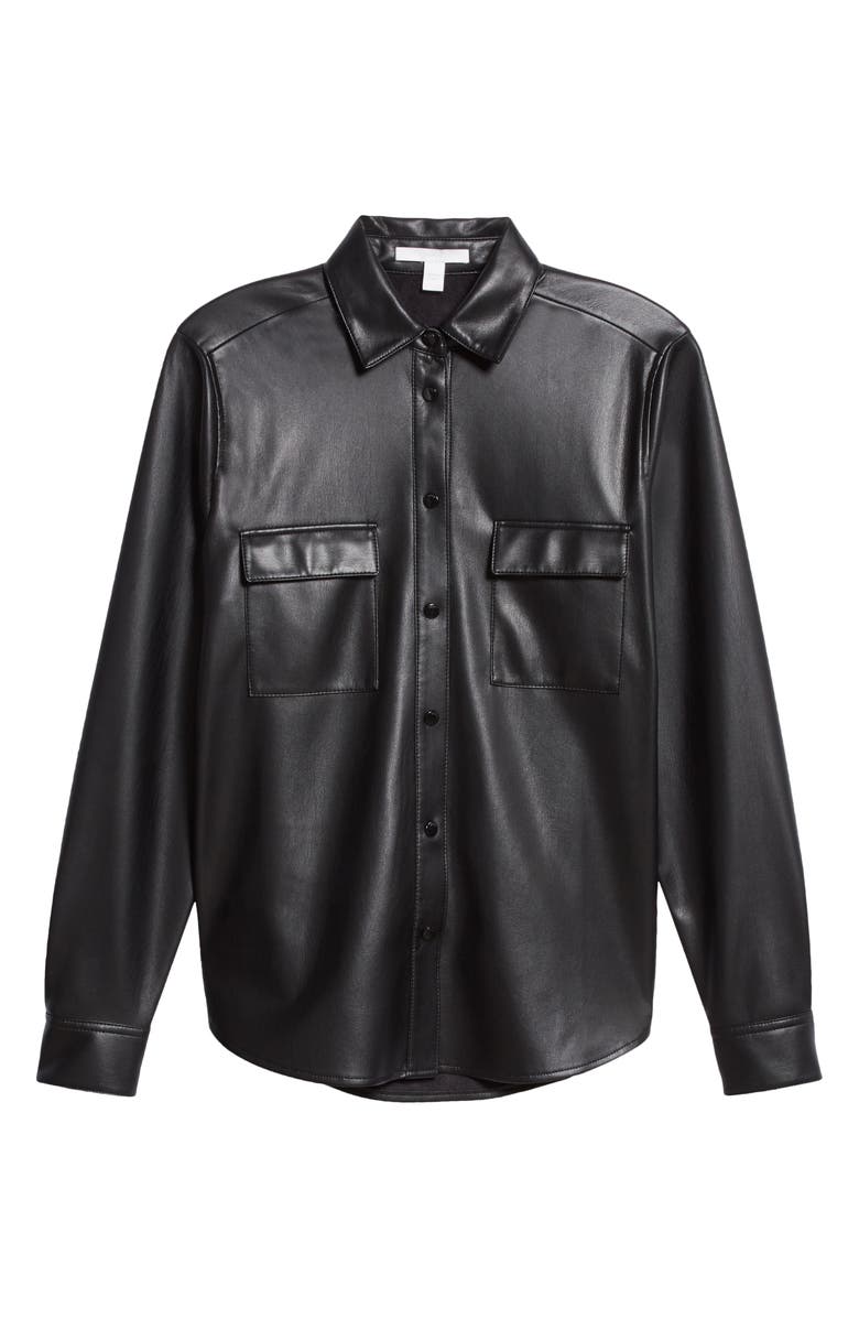 BOSS Balady Faux Leather Shirt Jacket | Nordstromrack